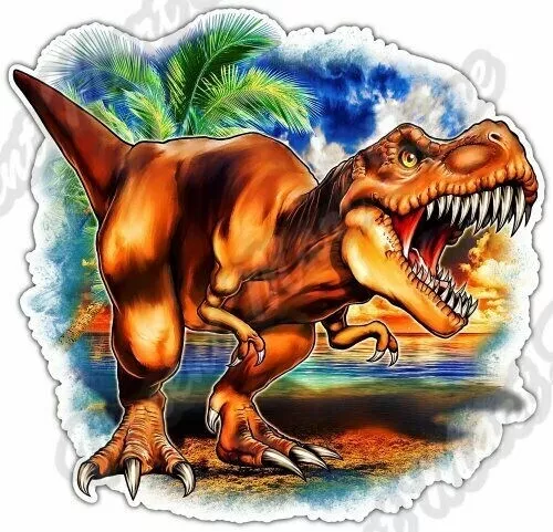 DOPASTICKER Roaring T-Rex Trex Dinosaur Jurassic Car Window Sticker ...