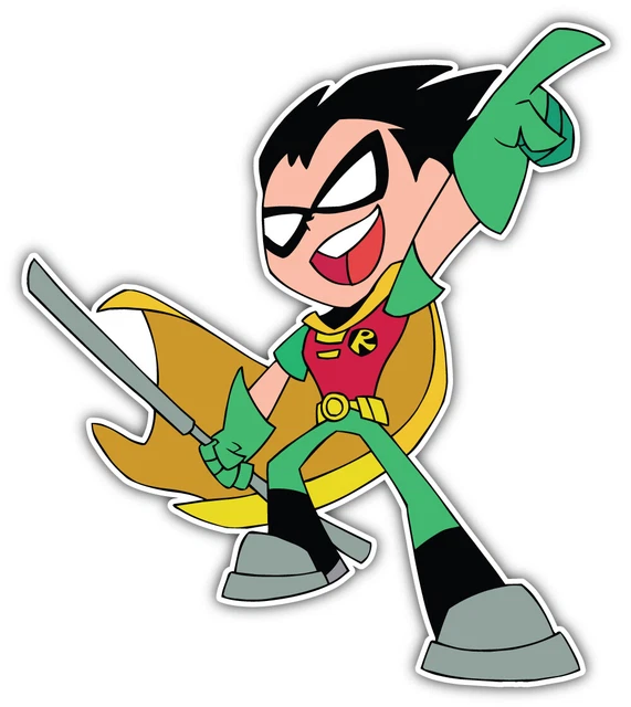 DOPASTICKER Robin Teen Titans Cartoon Character Sticker Decal Phone ...