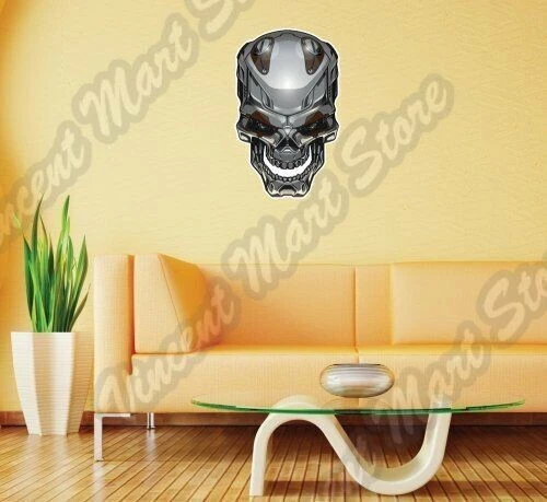 DOPASTICKER Robot Skull Cyborg Terminator Evil Wall Sticker Interior ...