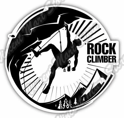 DOPASTICKER Rock Climber Climbing Mountain Camp Car Window Sticker ...