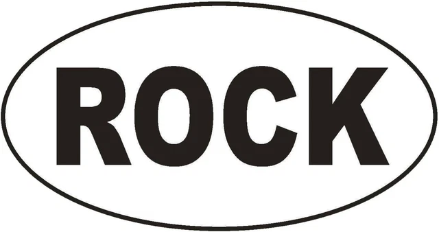 DOPASTICKER Rock Euro Oval Sticker Car Window Decal Laptop Phone Decal ...