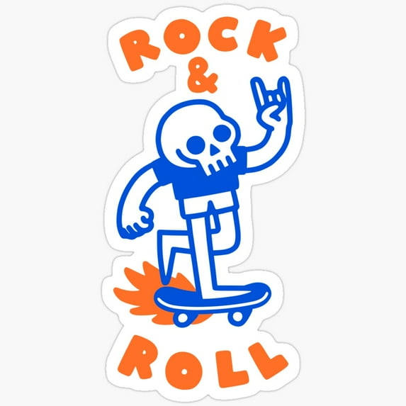 DOPASTICKER Rock & Rollkull Perfect Gift Everyone Phone Decal Water ...