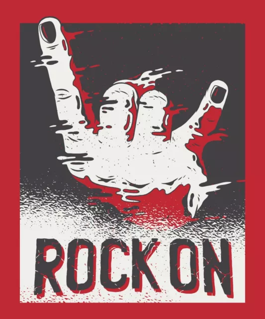 DOPASTICKER Rock On Sticker Hands Horns Rock Gesture Loud Music Metal ...