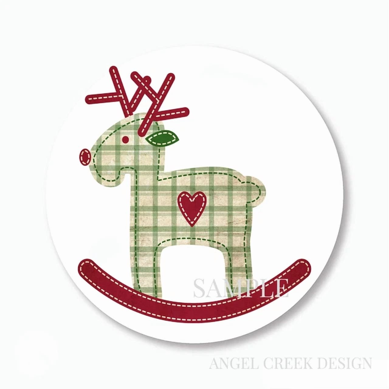 DOPASTICKER Rocking Horse Reindeer Chri.Stm.As Scrapbook Stickers ...
