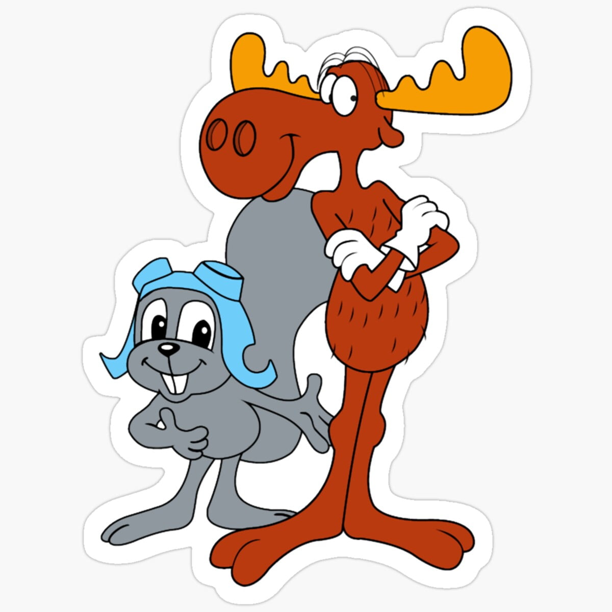 DOPASTICKER Rocky And Bullwinkle Sticker, Waterproof Decal For Pet ...