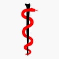 DOPASTICKER Rod Of Asclepius Sticker, Phone Sticker Water Bottle ...