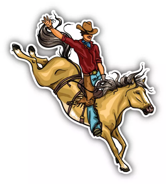 DOPASTICKER Rodeo Cowboy Horse Riding Car Sticker Phone Decal Water ...