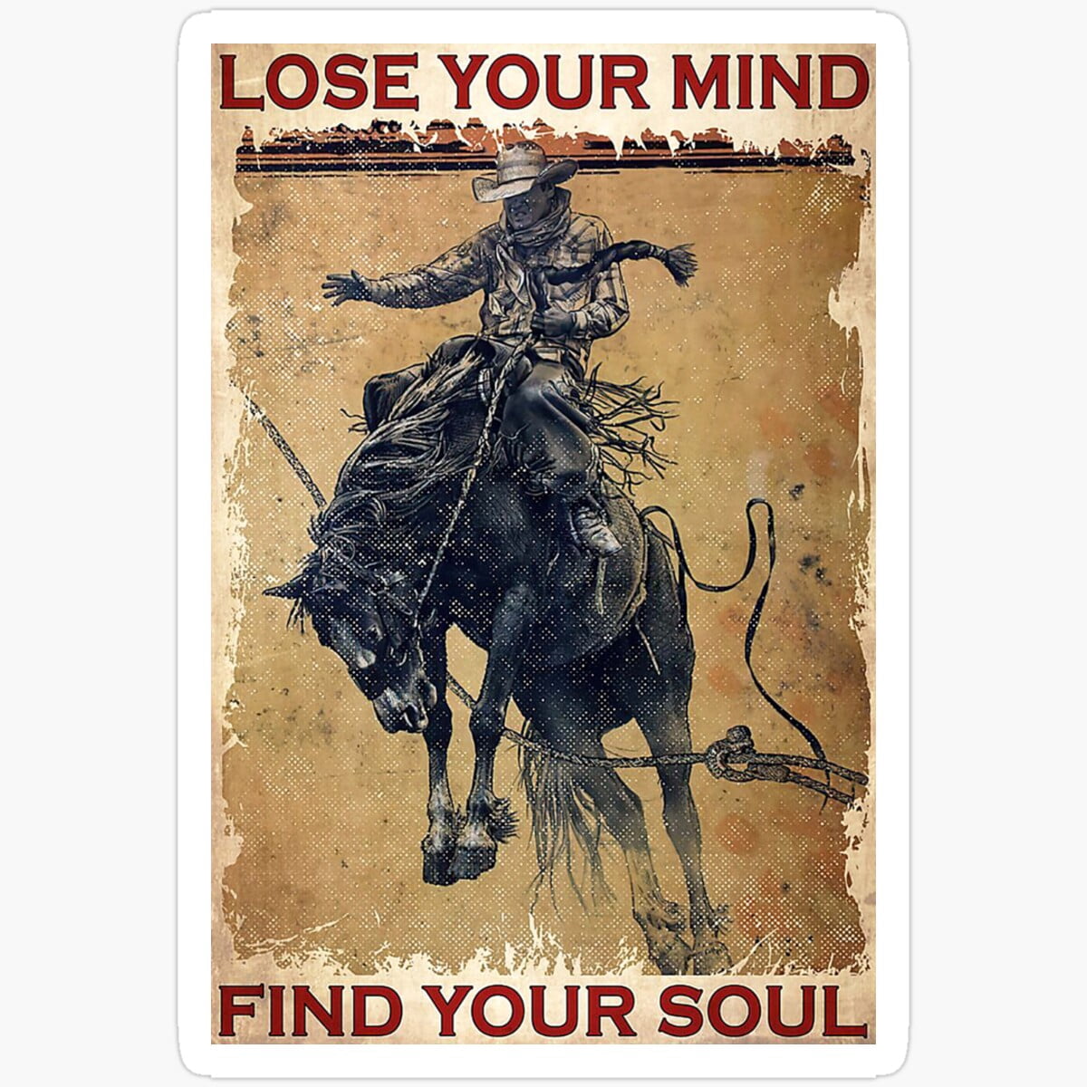 DOPASTICKER Rodeo Lose Your Mind Sticker, Waterproof Decal For Pet ...