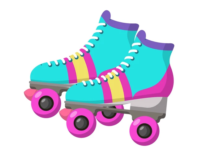 DOPASTICKER Roller Skates Sticker Retro Color Roller Derby Skating Rink ...