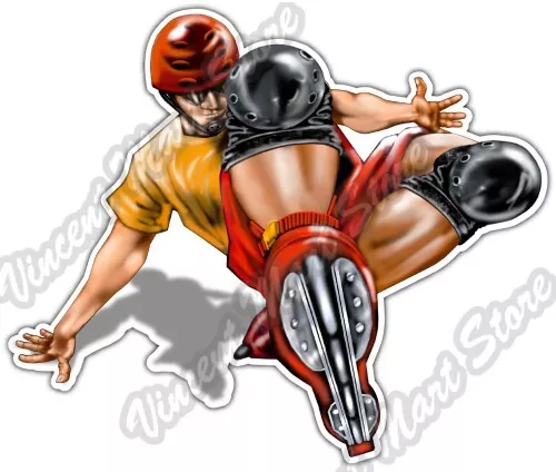 DOPASTICKER Rollerblade Extreme Sport Rollerblading Car Sticker Decal ...