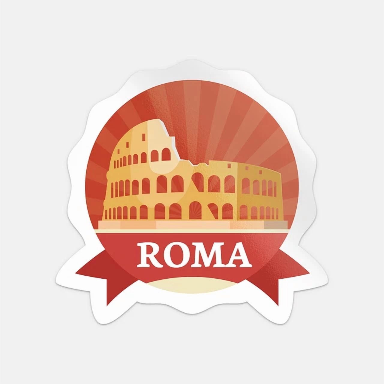 DOPASTICKER Roma City Italy World Travel Badge Sticker Phone Water ...