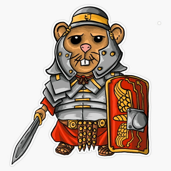 DOPASTICKER Roman Centurion Hamster Sticker, Phone Sticker Car Sticker ...