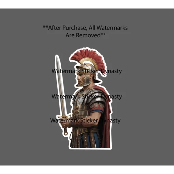 DOPASTICKER Roman Centurion Sticker Warrior Soldier History Rome ...
