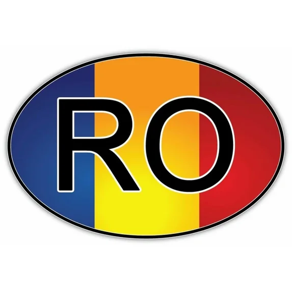 DOPASTICKER Romania Country Code Sign Car Window Sticker Decal Phone ...