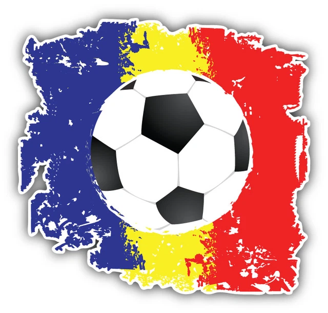 DOPASTICKER Romania Flag Soccer Ball Sticker Decal Phone Decal Water ...