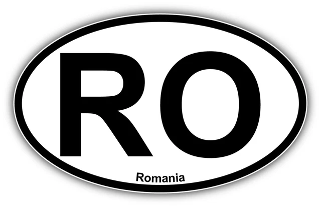 DOPASTICKER Romania Vehicle Country Code Oval Car Window Sticker Decal ...