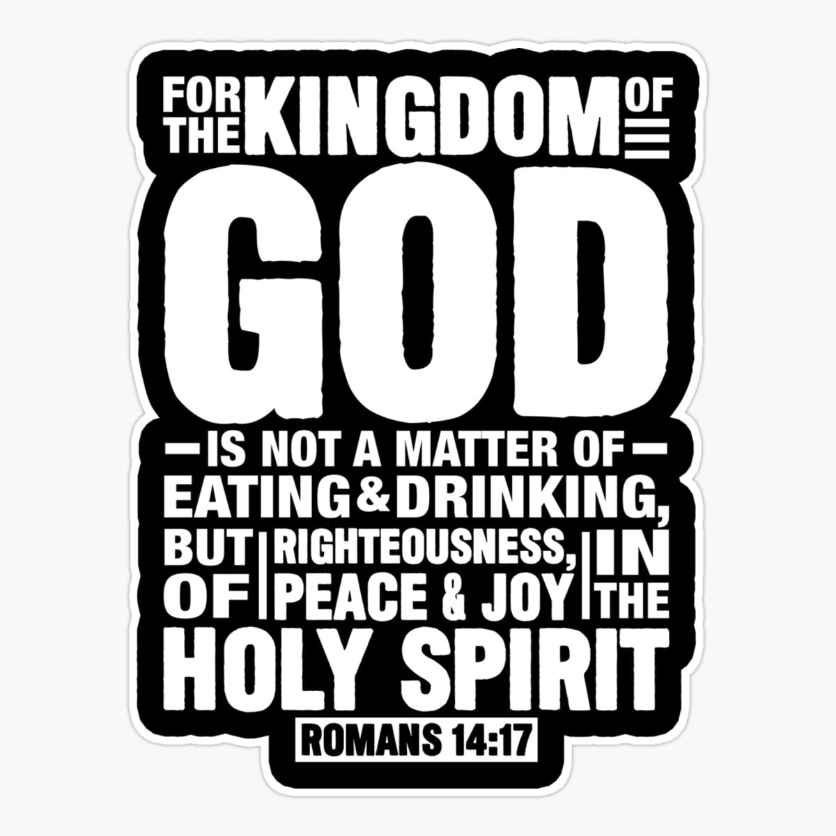DOPASTICKER Romans 14:17 Sticker, Phone Sticker Car Stickers, Birthday ...