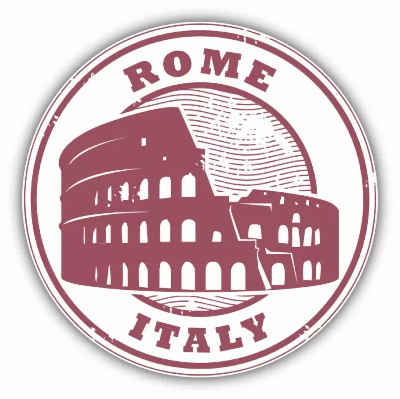 DOPASTICKER Rome Italy Grunge Rubber Travel Sticker Decal Phone Decal ...