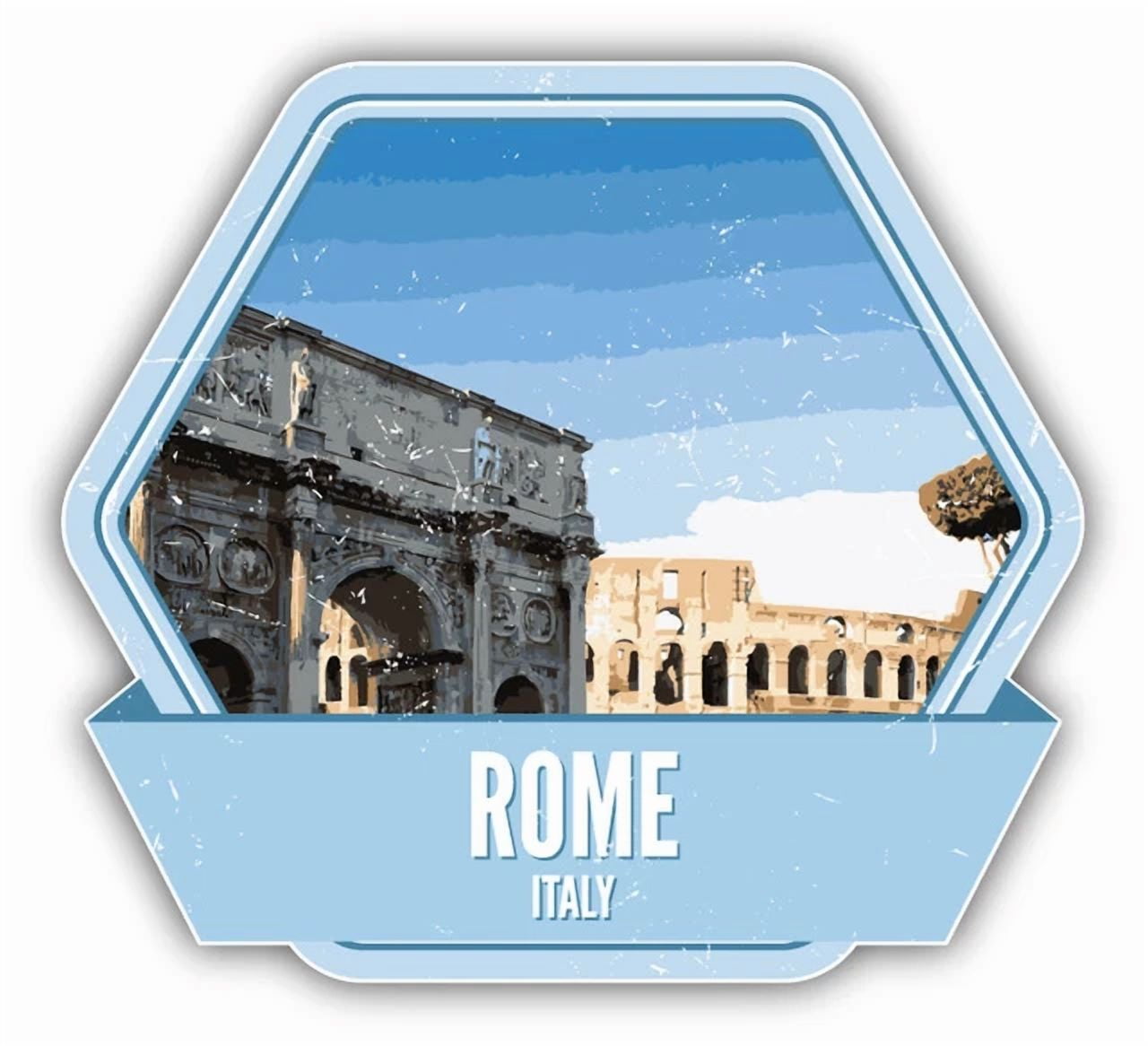 DOPASTICKER Rome Italy Grunge Vintage Travel Sticker Decal Phone Decal ...