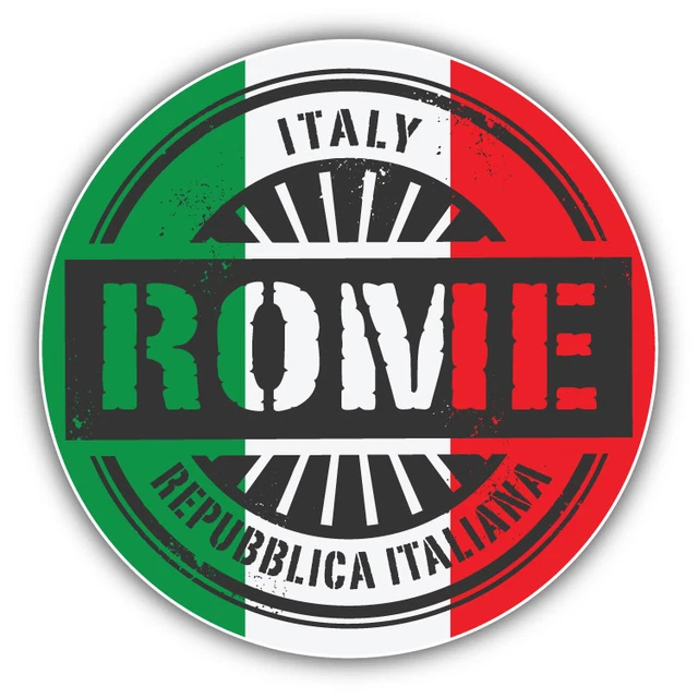 DOPASTICKER Rome Italy World Flag Sticker Decal Phone Decal Water ...