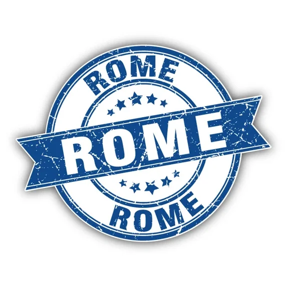 DOPASTICKER Rome Rubber Travel Sticker Decal Phone Decal Water Bottle ...