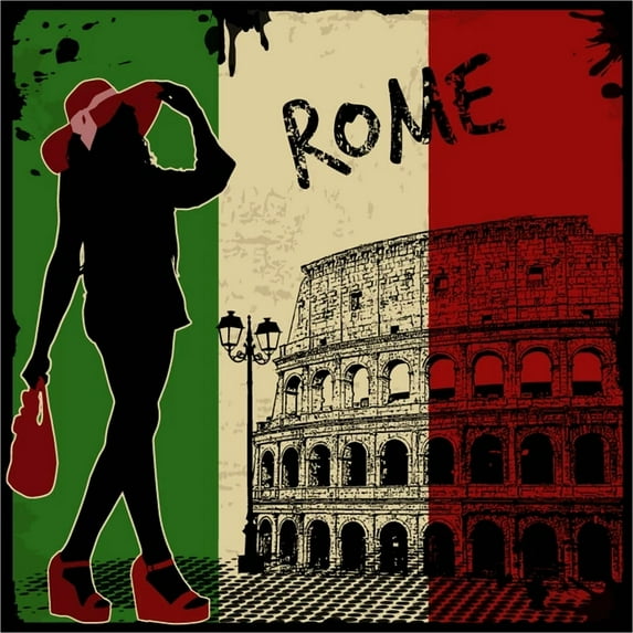 DOPASTICKER Rome Sqaure Sticker Decal Phone Decal Water Bottle Stickers ...