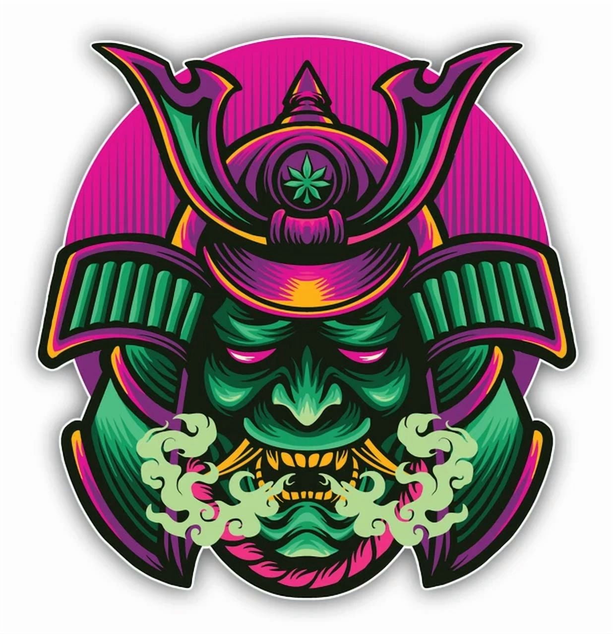 DOPASTICKER Ronin Head Mascot Sticker Decal Phone Decal Water Bottle ...