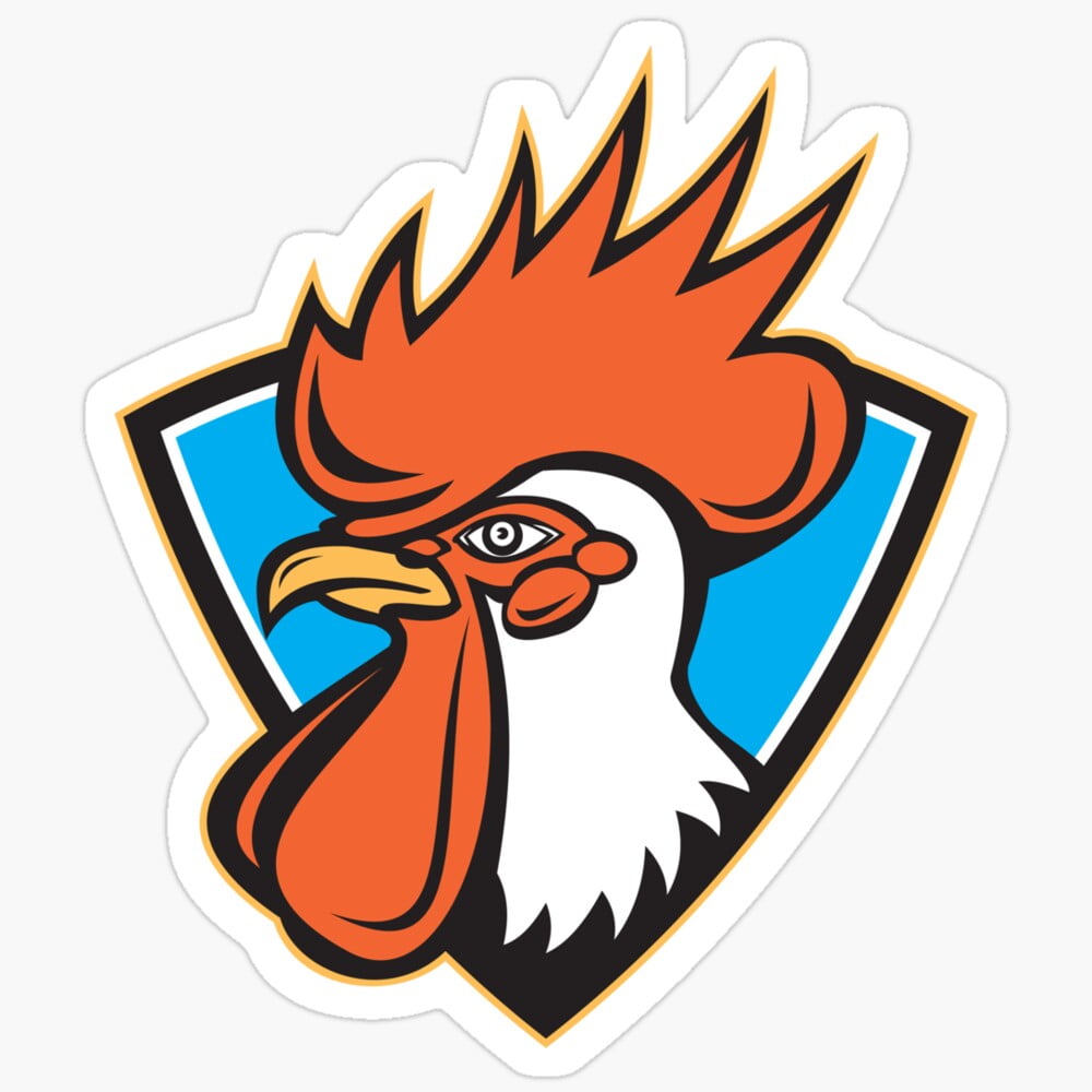 DOPASTICKER Rooster Cockerel Head Crest Sticker Phone Decal Water ...