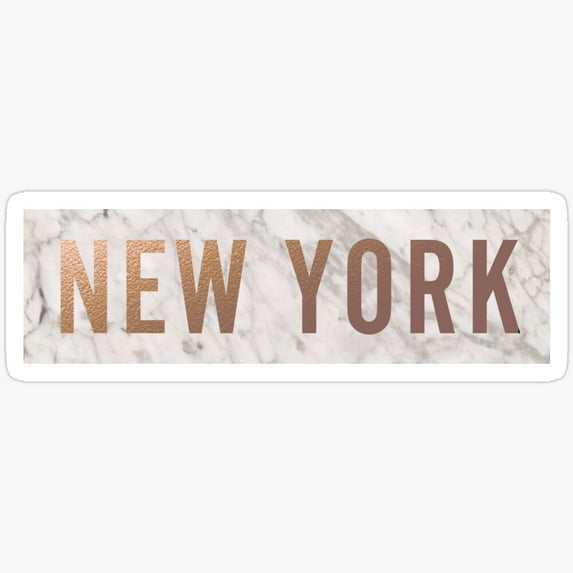 DOPASTICKER Rose Gold And Marble York Sticker Phone Sticker, Latop ...