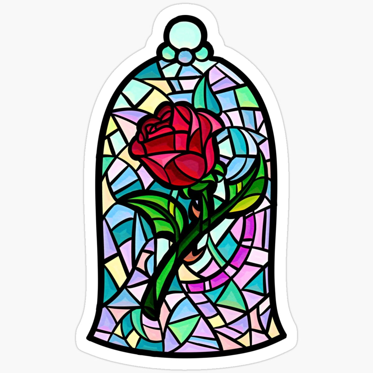 DOPASTICKER Rose Of Enchantment Sticker. Gift You - Decorate Laptops ...