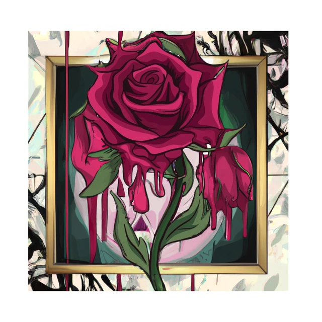 DOPASTICKER Rose Sticker Dripping Paint Gothic Graffiti Pastel Street ...