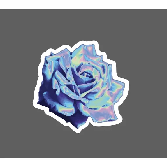 DOPASTICKER Rose Sticker Infared Trippy Abstract Art Floral Flower ...