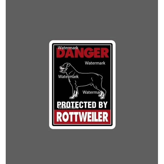 DOPASTICKER Rottweiler Sticker Home Defense Sticker Phone Sticker ...