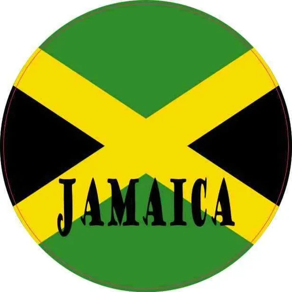 DOPASTICKER Round Labeled Jamaica Flag Sticker Travel Vehicle Cup ...