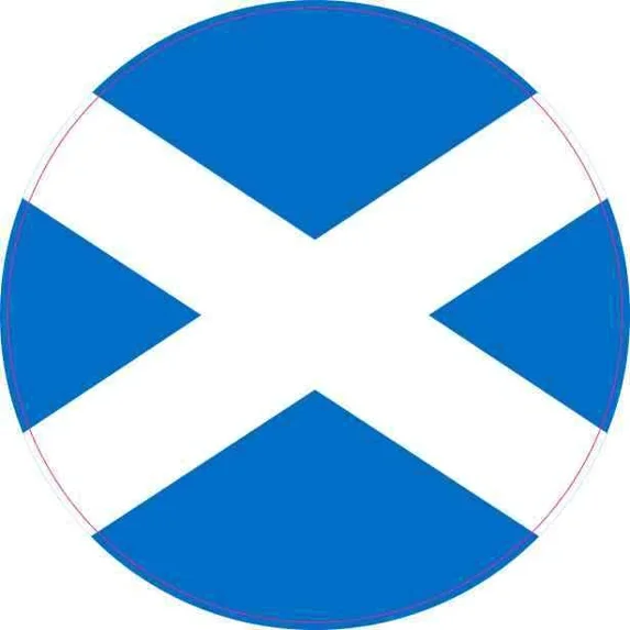 DOPASTICKER Round Scotland Flag Sticker Travel Stickers Cup Sticker ...