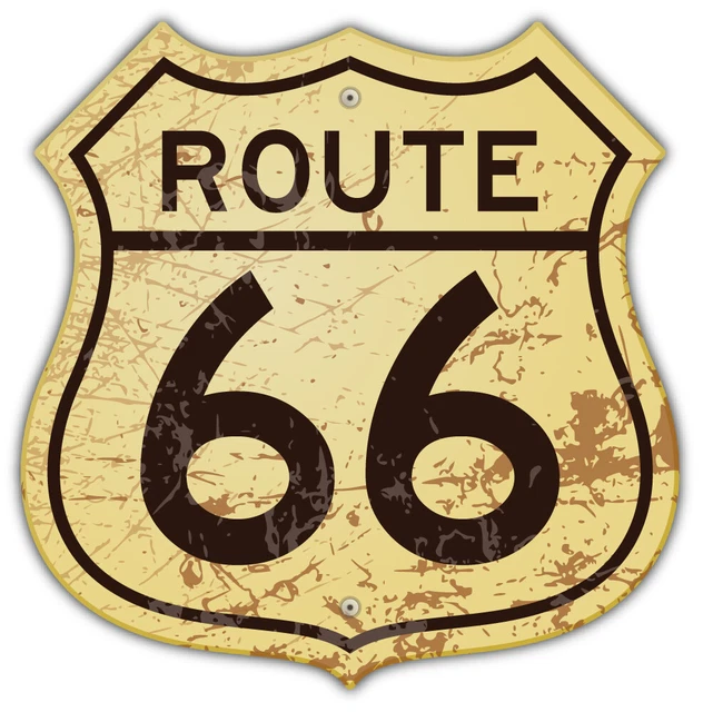 DOPASTICKER Route 66 Road Vintage American Emblem Sticker Decal Phone ...