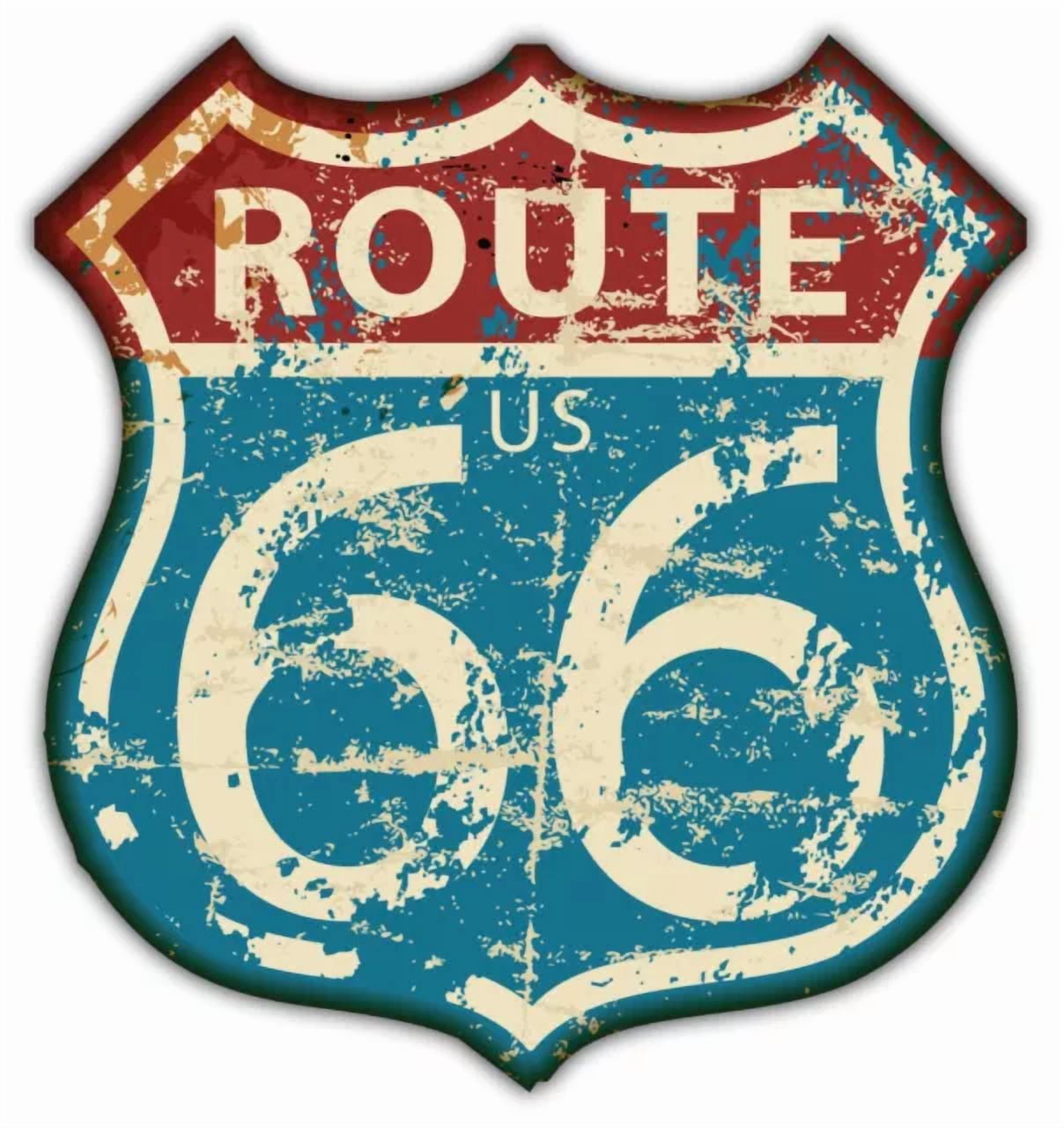 DOPASTICKER Route 66 Road Vintage Usa Emblem Sticker Decal Phone Decal ...