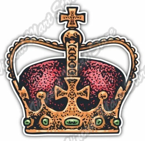 DOPASTICKER Royal Crown Headgear King Monarch Deity Car Sticker Decal ...