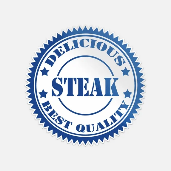 DOPASTICKER Rubber Delicious Steak Sticker Phone Decal Water Bottle ...