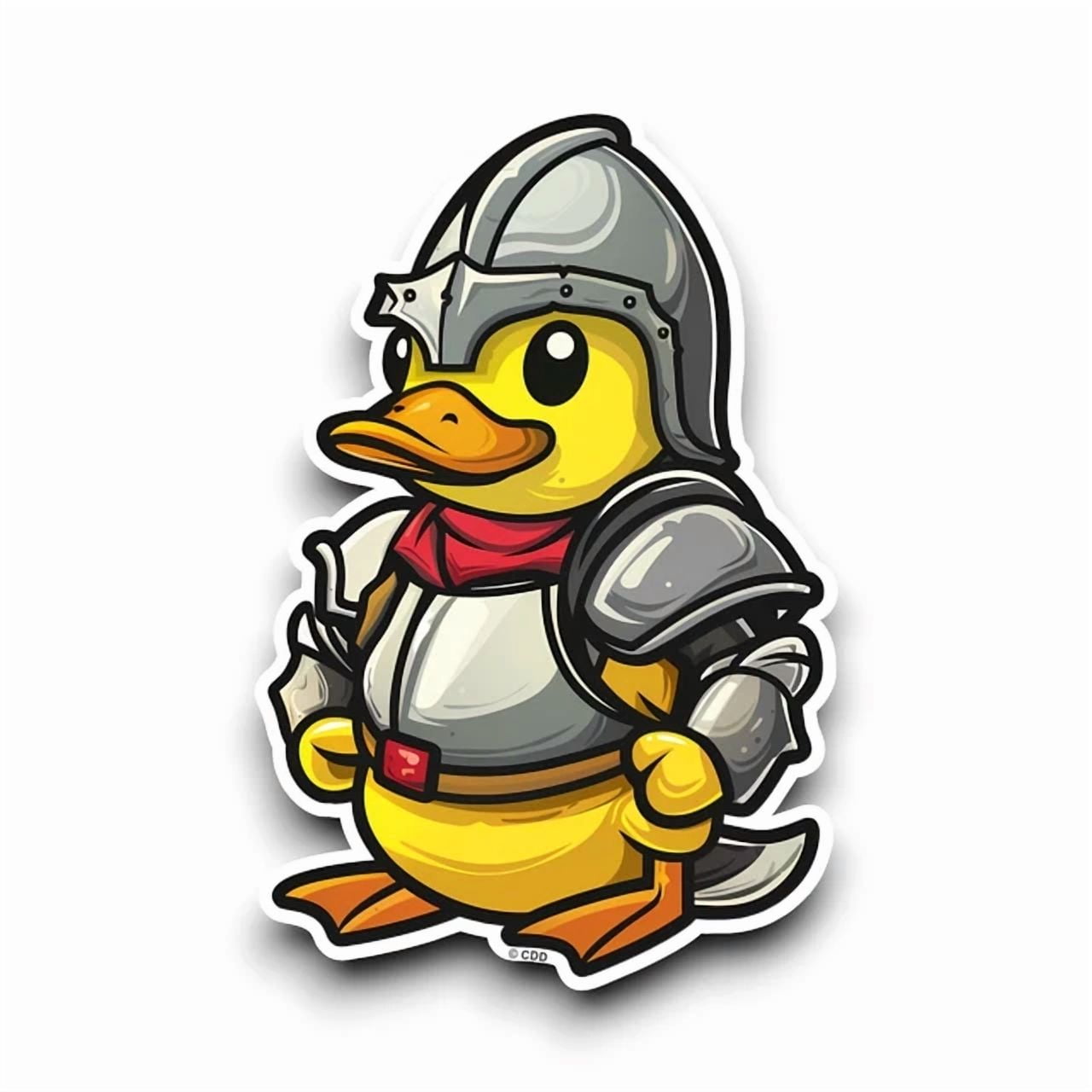 DOPASTICKER Rubber Duck Knight Sticker Decal Car Window Scrapbook Phone ...