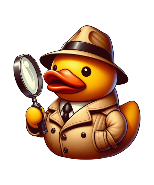 DOPASTICKER Rubber Duck Sticker Detective Private Eye Investigation ...