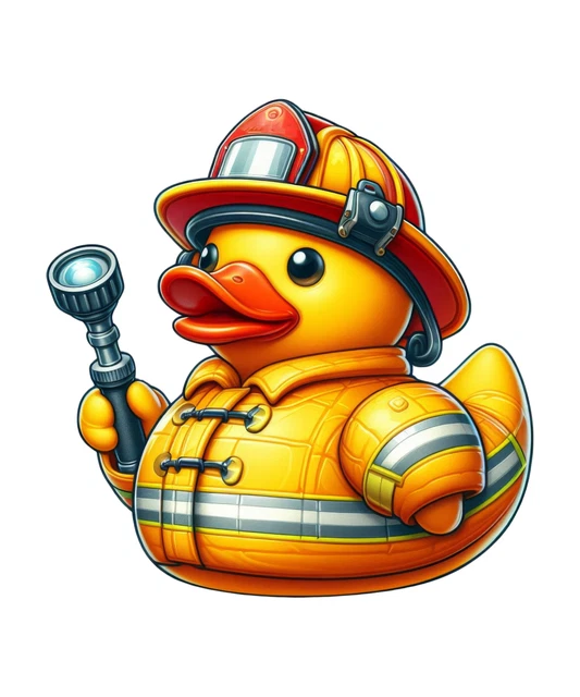 DOPASTICKER Rubber Duck Sticker Firefighter Rescue First Responder ...
