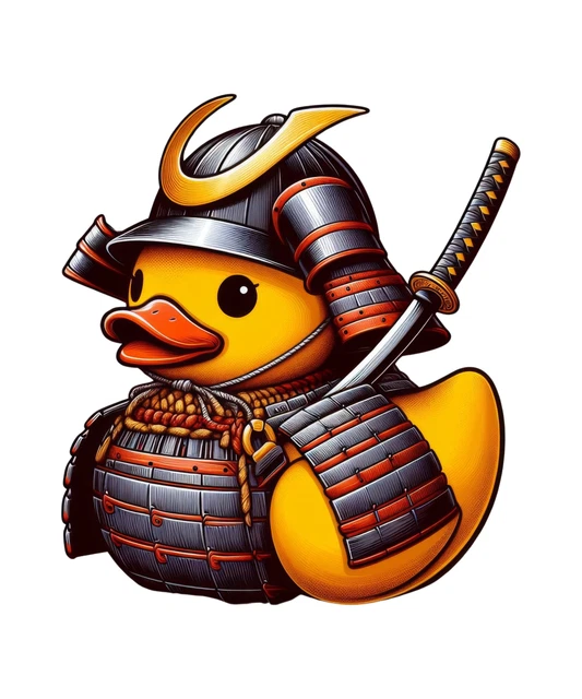 DOPASTICKER Rubber Duck Sticker Mongolian Fighter Nomadic Culture ...