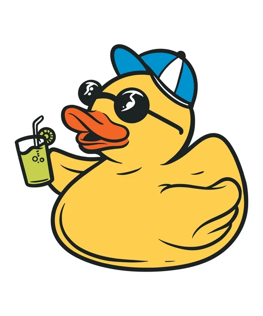 DOPASTICKER Rubber Duck Sticker Summer Relax Sun Yellow Ducky Car ...