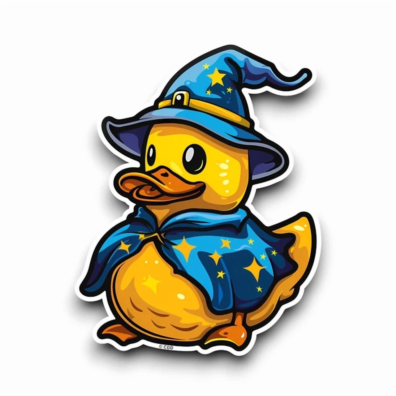 DOPASTICKER Rubber Duck Wizard Sticker Car Window Scrapbook Phone Water ...