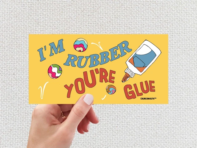 DOPASTICKER I'M Rubber You'Re Glue Sticker, Retro 1970S Cartoon For Car ...