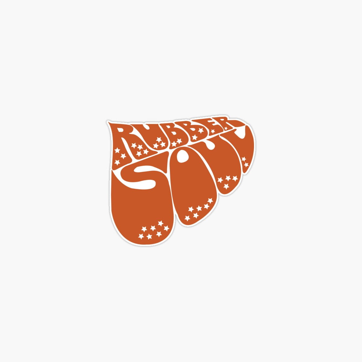 DOPASTICKER Rubber Soul Star Text Sticker, Phone Sticker Car Stickers ...
