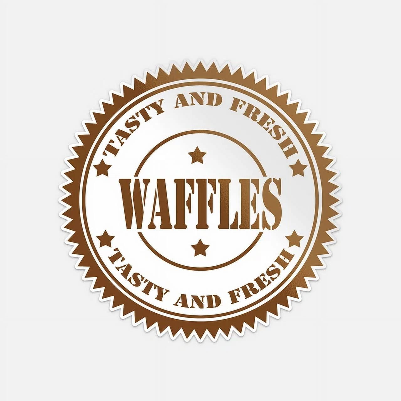 DOPASTICKER Rubber Waffles Sticker Decal Phone Decal Water Bottle ...