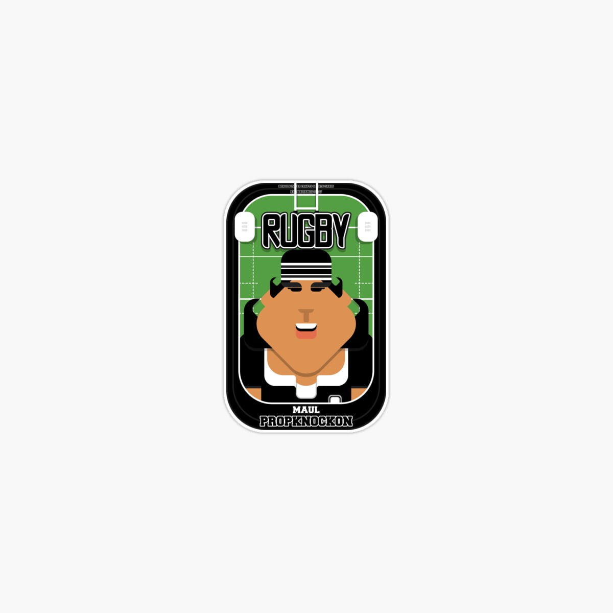 DOPASTICKER Rugby Black, Maul Propknockon, Indie Version Sticker, Phone ...