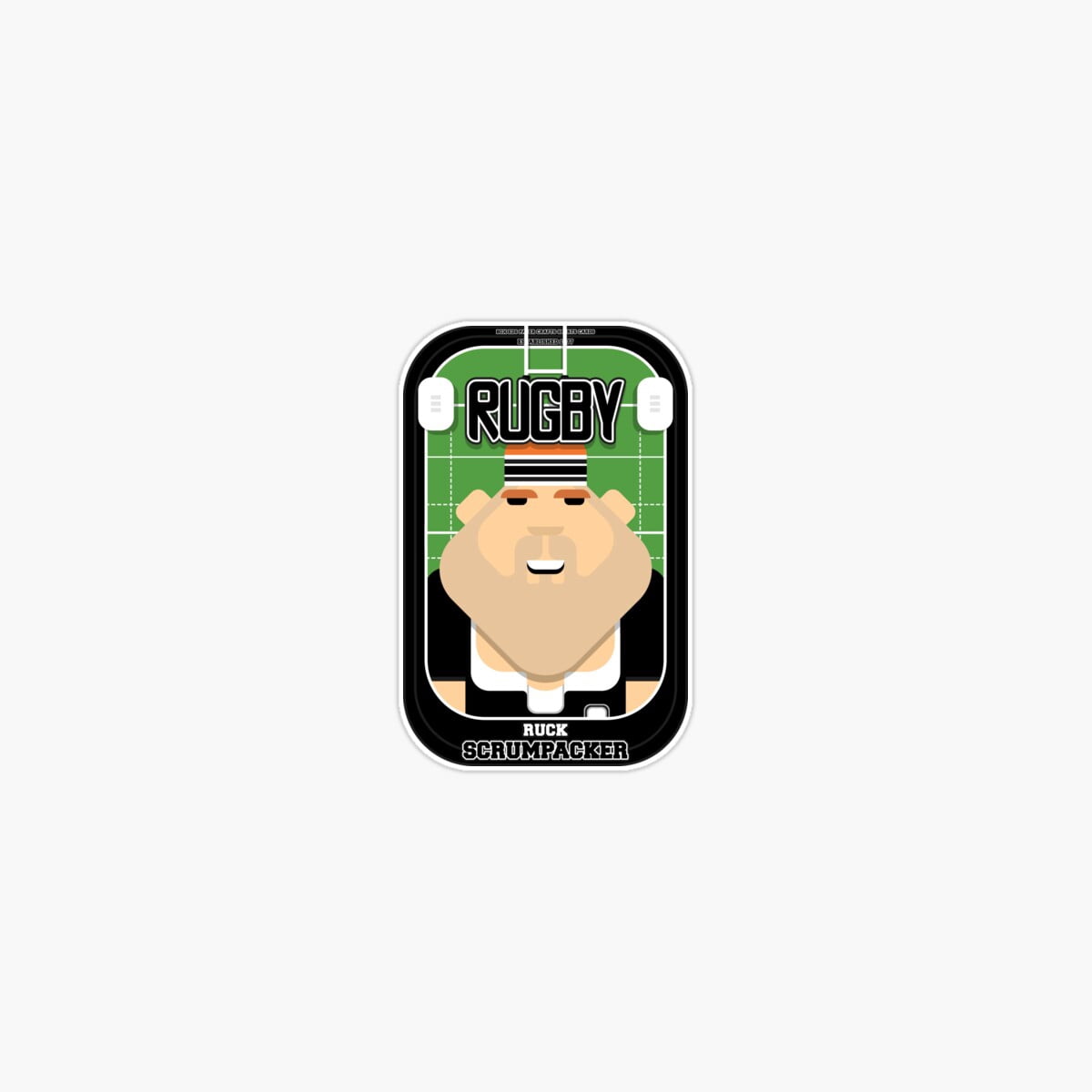 DOPASTICKER Rugby Black - Ruck Scrumpacker - Josh Version Sticker ...